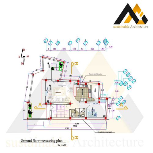 One storey residential house map - ArchitectLux
