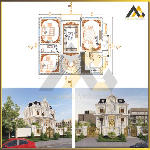 Neoclassical villa design - ArchitectLux