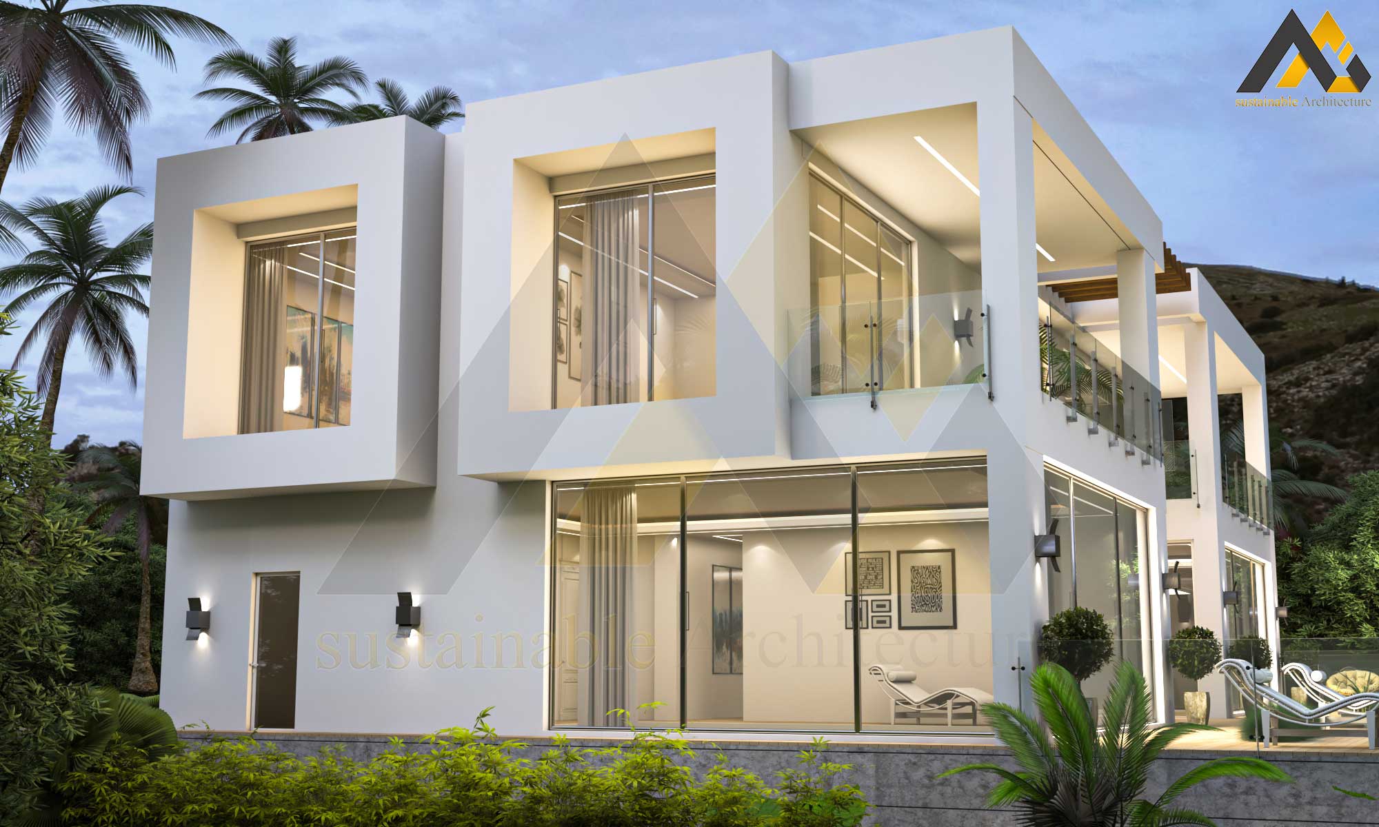 Modern villa design - ArchitectLux