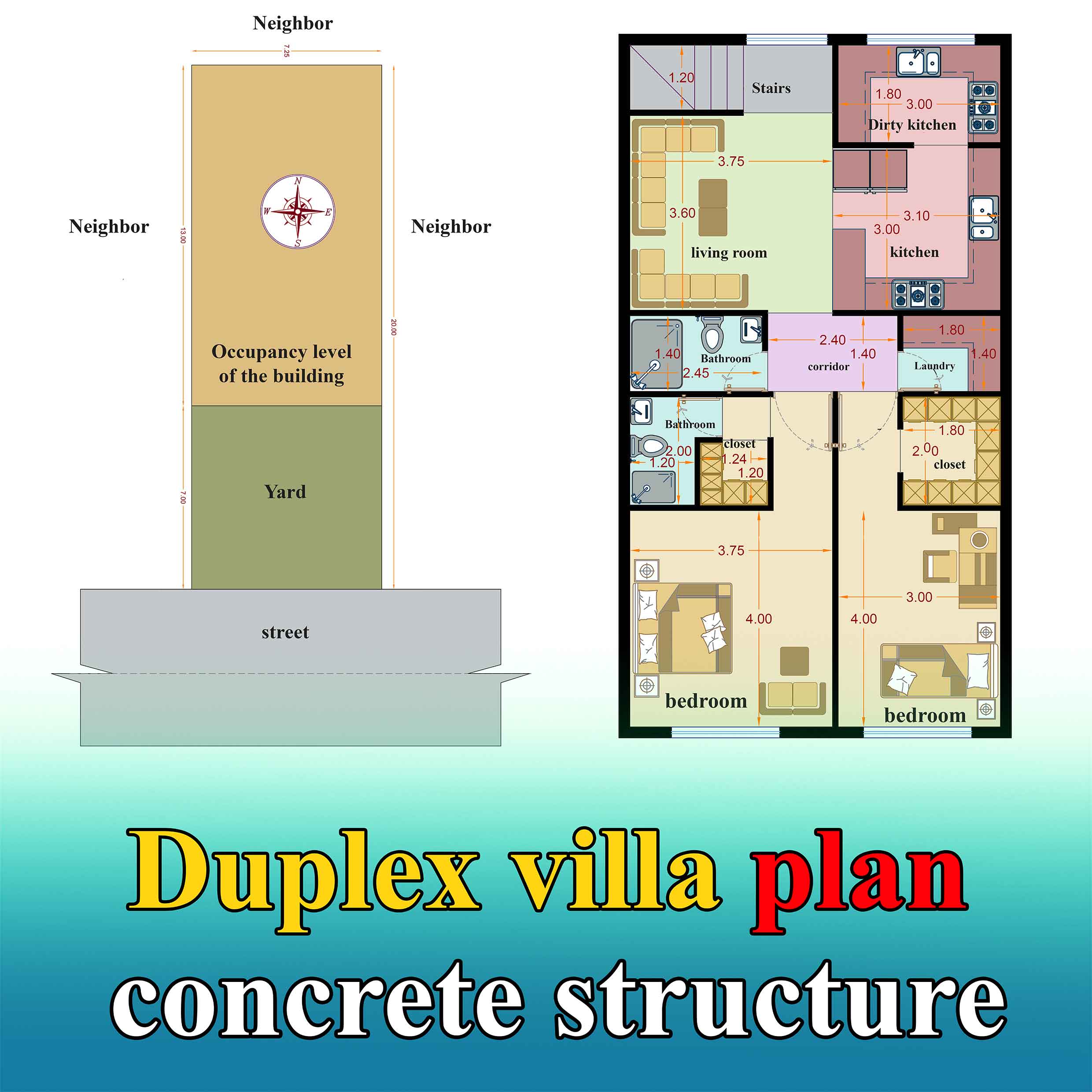 Plan Villa Duplex VILLA DUPLEX :: Behance