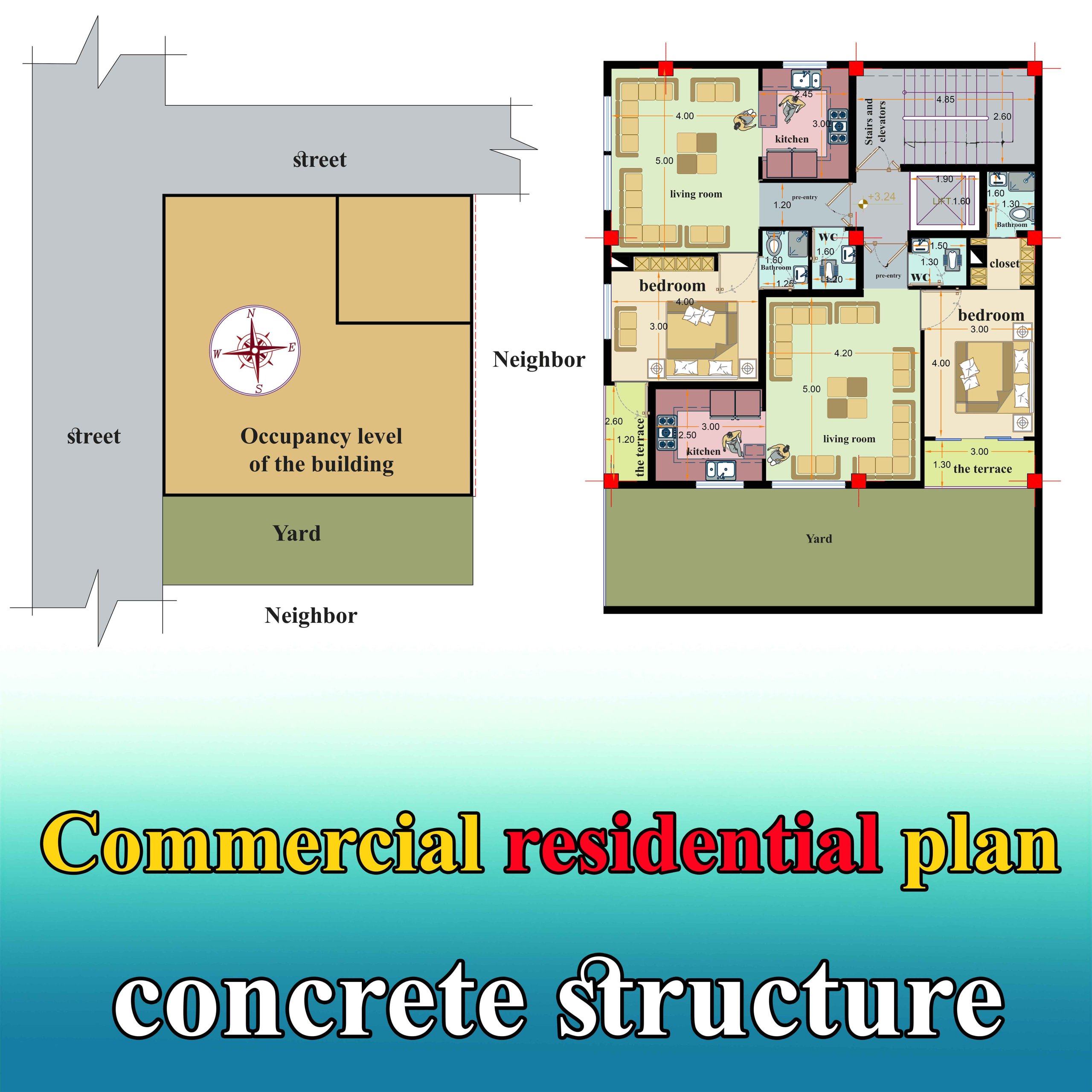 Commercial residential plan design - ArchitectLux